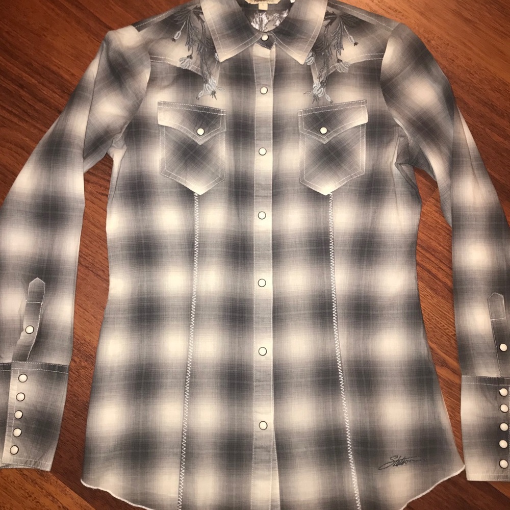 Stetson Pearl Snap With Embroidered Details - Gem